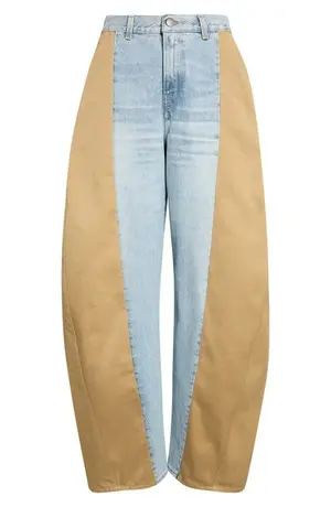 HAIKURE Clyde Colorblock Barrel Leg Jeans