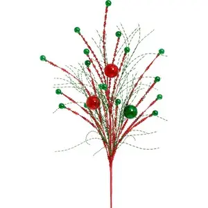MARK ROBERTS Mix Ball Tinsel Spray - Red