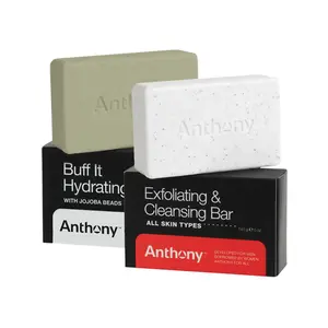 Anthony Hydrating + Exfoliating Bar Soap Duo - White