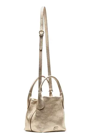 FRANCES VALENTINE Sweet Pea Mini Metallic Leather Handbag