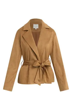 FAVORITE DAUGHTER The Marina Faux Suede Wrap Jacket