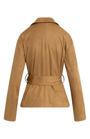 FAVORITE DAUGHTER The Marina Faux Suede Wrap Jacket