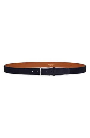 Santoni Suede Leather Belt - Blue