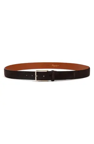 Santoni Suede Leather Belt - Brown