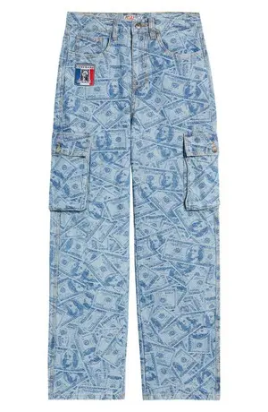 VERYRARE Straight Leg Cargo Dollar Jeans - Blue