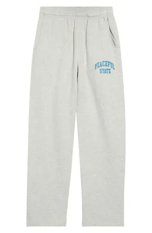 MUSEUM OF PEACE & QUIET Peaceful Cotton Fleece Sweatpants Ash