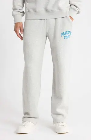 MUSEUM OF PEACE & QUIET Peaceful Cotton Fleece Sweatpants - Ash