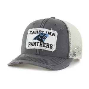 '47 Carolina Panthers Egremont Well-worn Adjustable Trucker Hat - Charcoal