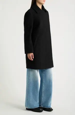 Bernardo Boucle Coat - Dk Heather Grey