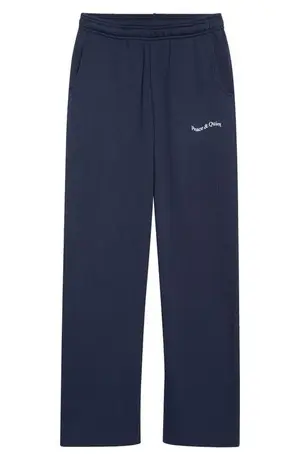 MUSEUM OF PEACE & QUIET Stencil Cotton Fleece Sweatpants - Navy