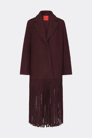 SIMONMILLER Vero Fringe Coat - Bordeaux