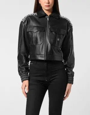 Philipp Plein Boxy Cargo Bomber Plein Deluxe Signature - Black