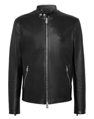 BILLIONAIRE Nappa Leather Moto Jacket
