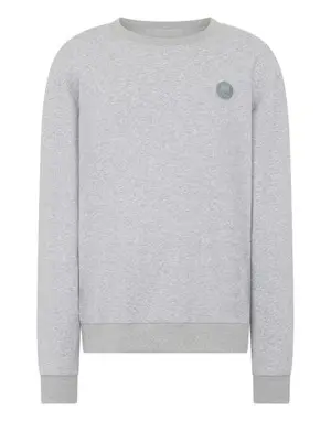 PLEIN SPORT Fleece Round Neck Sweatshirt 3d Tiger - Grey
