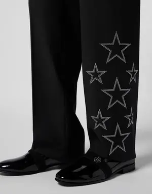 Philipp Plein Loose Fit Trousers Stars Studs