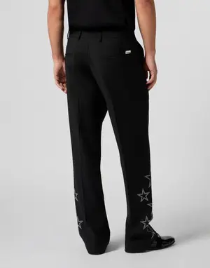 Philipp Plein Loose Fit Trousers Stars Studs