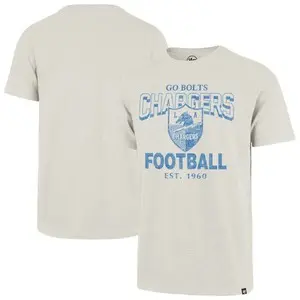 '47 Los Angeles Chargers Head On Scrum Slub T-shirt - Natural