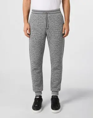 Philipp Plein Wool Cashmere Joggers Cocco - Grey