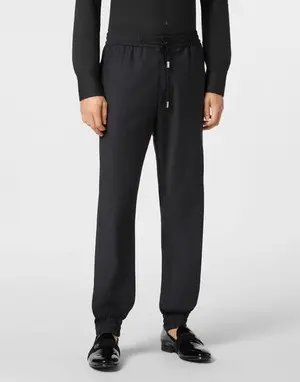 Philipp Plein Wool Jogging Trousers - Darkblue