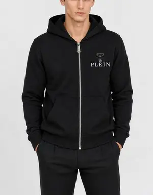 Philipp Plein Zip-up Hoodie - Black