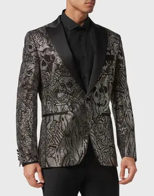 Philipp Plein Blazer Lord Fit Tattoo - Black