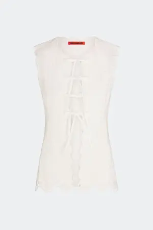 SIMONMILLER Delilah Eyelet Tie Top