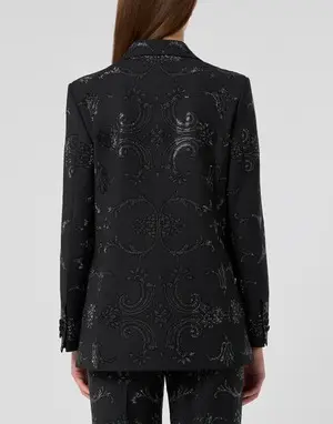 Philipp Plein Boyfriend's Fit Blazer Baroque Strass
