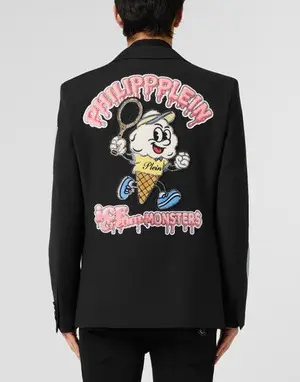 Philipp Plein Gigolo Fit Blazer Ice Cream Patches