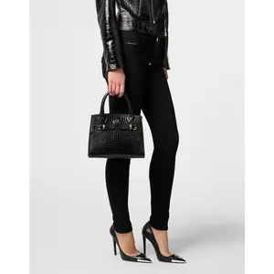 Philipp Plein Small Shopper Bag Cocco - Black