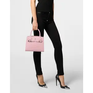 Philipp Plein Crocodile-effect Leather Shopper Bag - Rose/pink