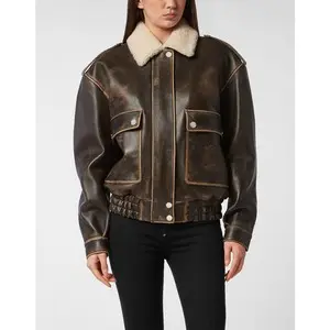 Philipp Plein Leather Jacket Signature