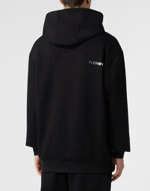 PLEIN SPORT Fleece Hoodie Chrome Scratch