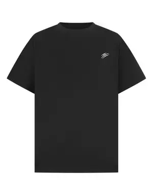 PLEIN SPORT Round Neck T-shirt Chrome Scratch - Black