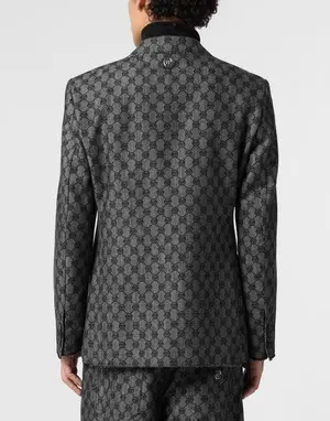 Philipp Plein Miami Vice Fit Blazer Jacquard Monogram