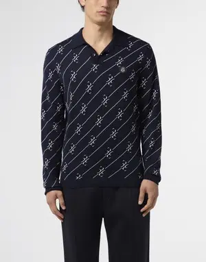 BILLIONAIRE Polo Longsleeve All-over Bb