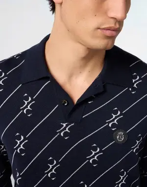 BILLIONAIRE Polo Longsleeve All-over Bb - Navy