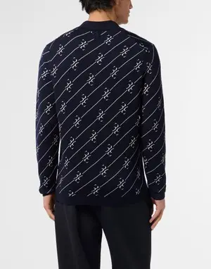 BILLIONAIRE Polo Longsleeve All-over Bb - Navy