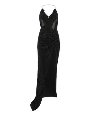 Philipp Plein Multicutting Maxi Dress Piercing Strass