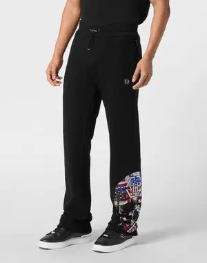 Philipp Plein Tracksuit Trousers Skull America - Black