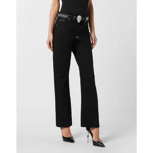 PHILIPP PLEIN PHILIPP PLEIN Studded Calfskin Leather Belt With Skull Buckle