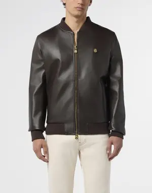 BILLIONAIRE Nappa Leather Bomber Basic - Brown