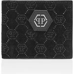 Philipp Plein French Wallet Monogram - Black/black