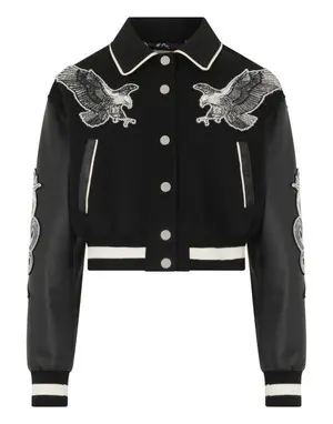 PHILIPP PLEIN Varsity Jacket Tattoo Strass Women