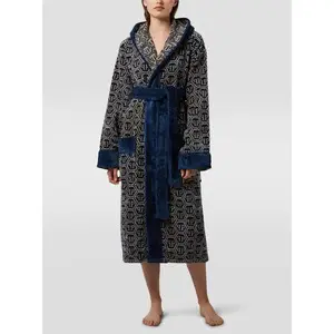 Philipp Plein Hooded Bathrobe Pp Unisex Navy