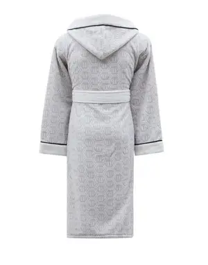 Philipp Plein Hooded Bathrobe Pp - White