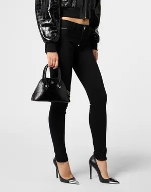 Philipp Plein Majestic Handbag Cocco Small - Black