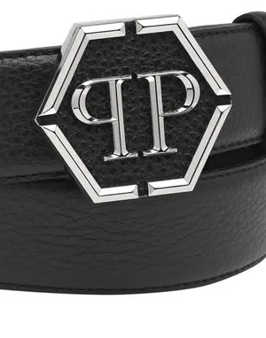 Philipp Plein Leather Belt Hexagon