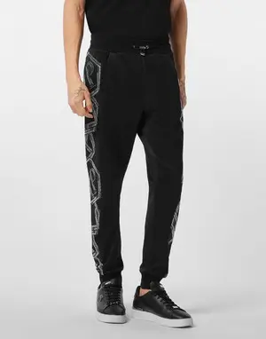 Philipp Plein Trousers Jogging Chains - Black
