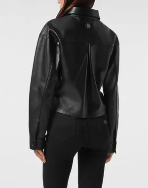 Philipp Plein Leather Shirt Signature