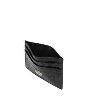 Philipp Plein Leather Card Holder Cocco